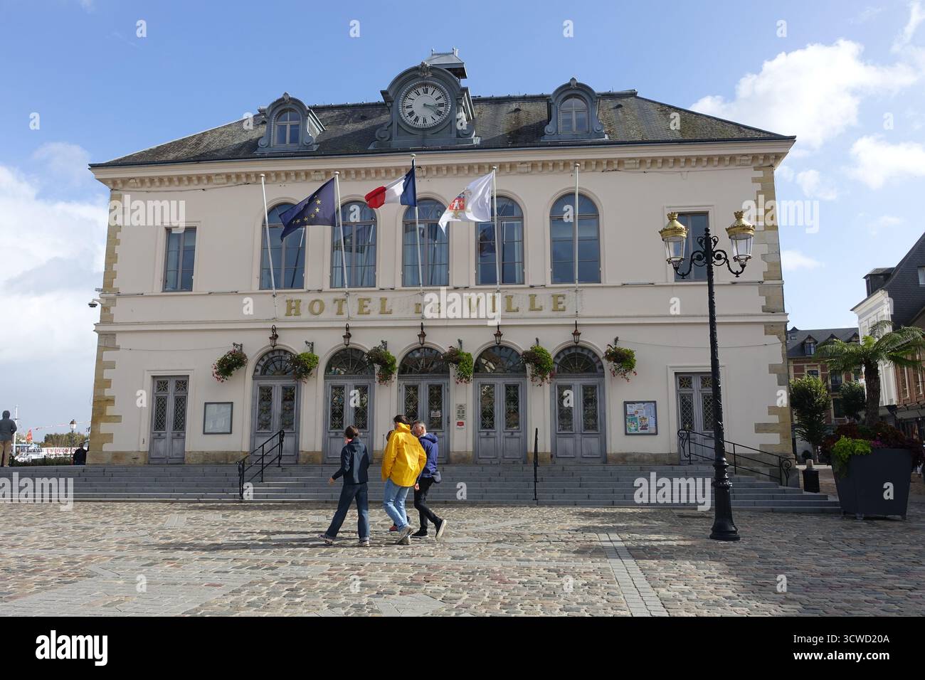 The town hall of Honfleur, a small town in Normandy, France Stock Photo ...