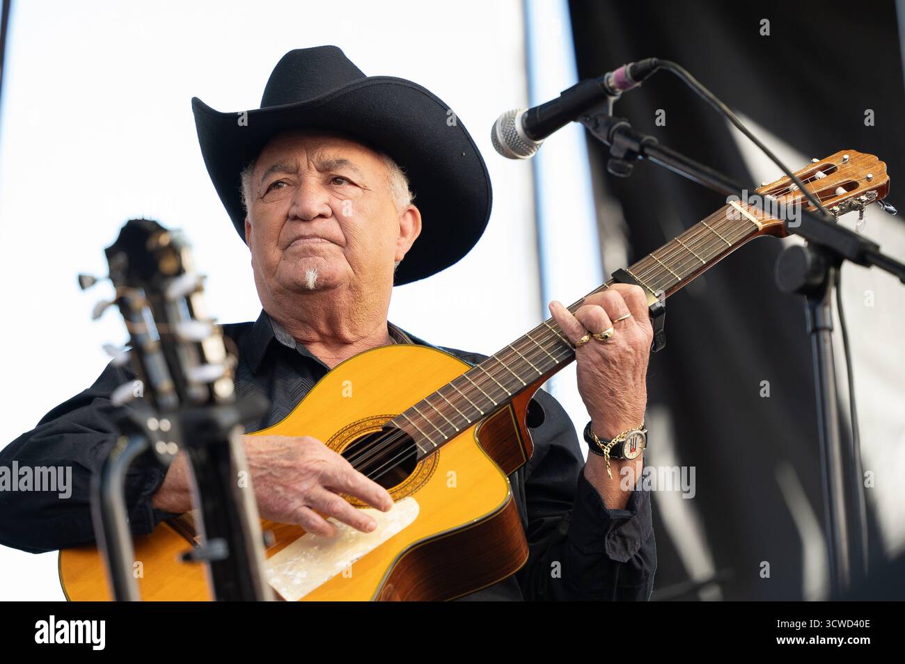 Madrid, Spain. 11th Oct, 2025. Cuban singer Eliades Ochoa performs ...