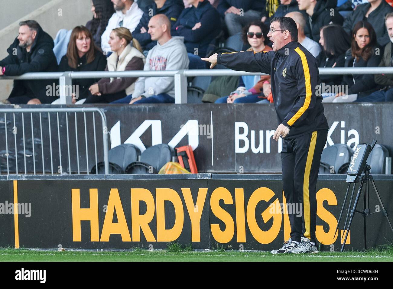 Gary Bowyer, manager of Burton Albion points during the Sky Bet League ...