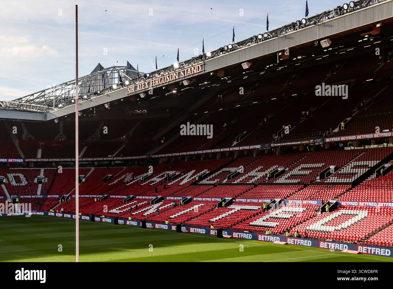 A general view of Old Trafford ahead of the 2025 Betfred Super League ...
