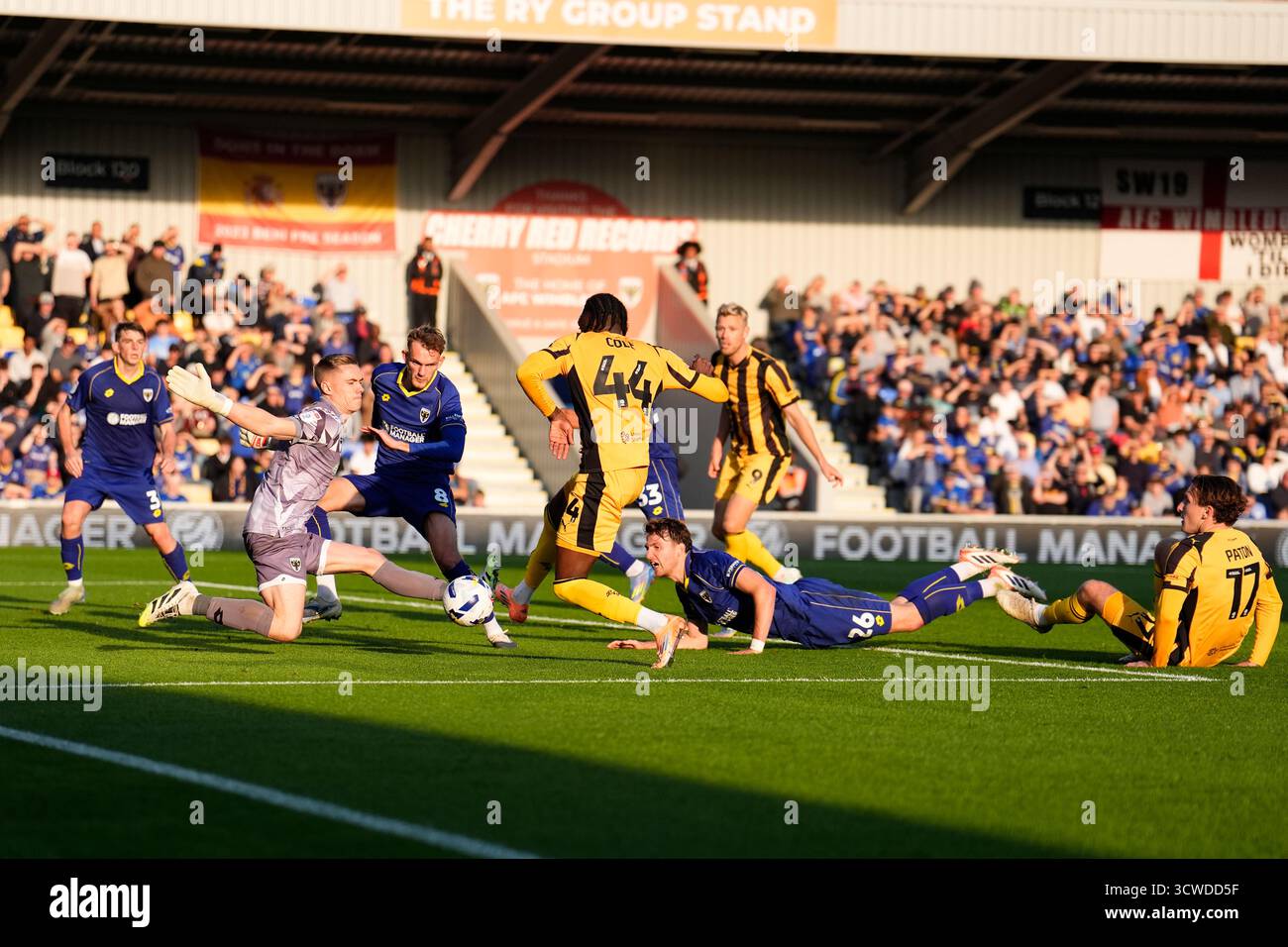 Port Vale's Devante Cole (centre) scores their side's first goal of the ...