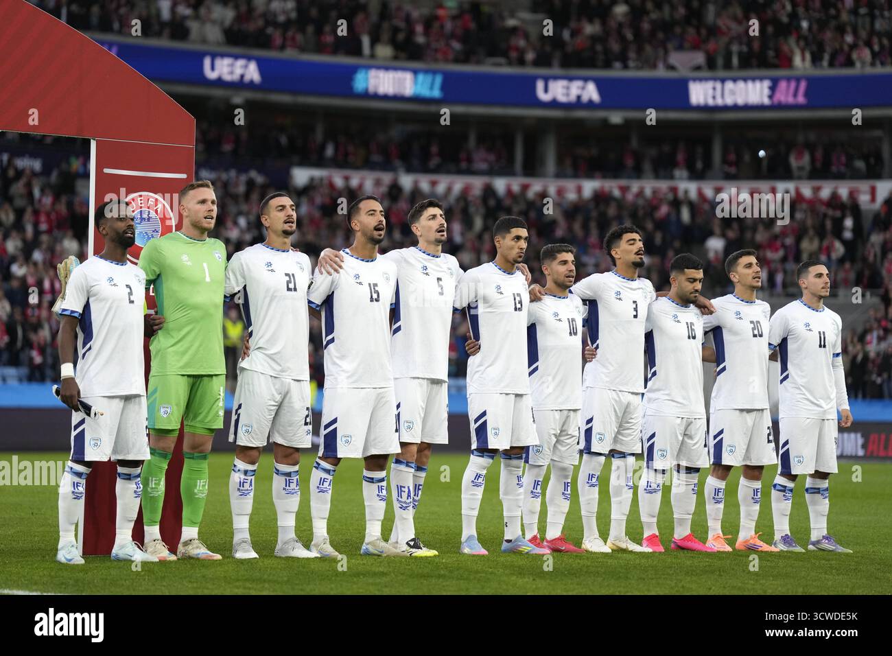 Israeli team sings the national anthem ahead of the World Cup ...