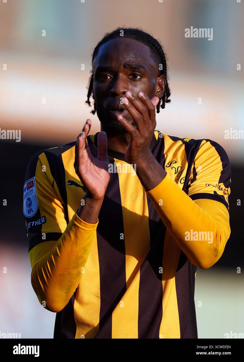 Port Vale's Devante Cole applauds the fans after the Sky Bet League One ...