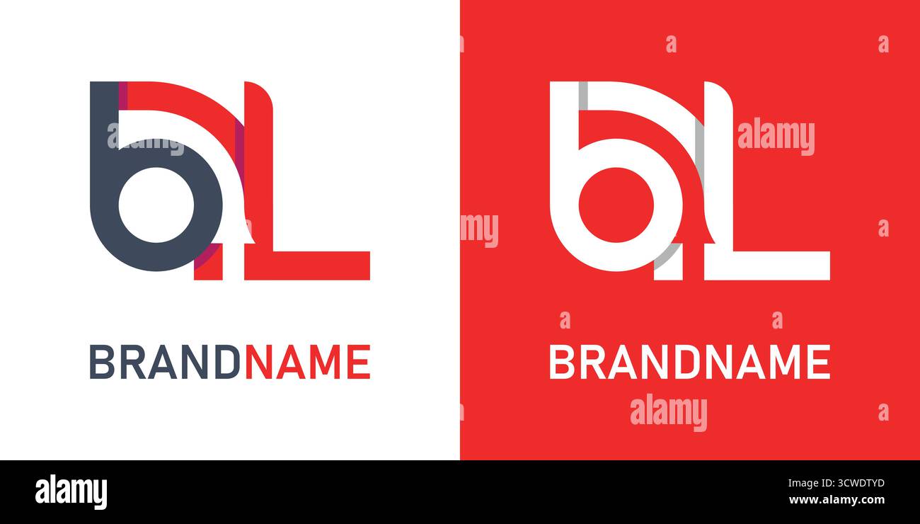 vector letter bl flat logo design Stock Vector Image & Art - Alamy