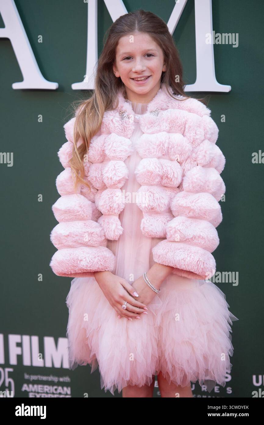 London, UK. 11 Oct, 2025. Pictured: Olivia Lynes attends the 'Hamnet ...
