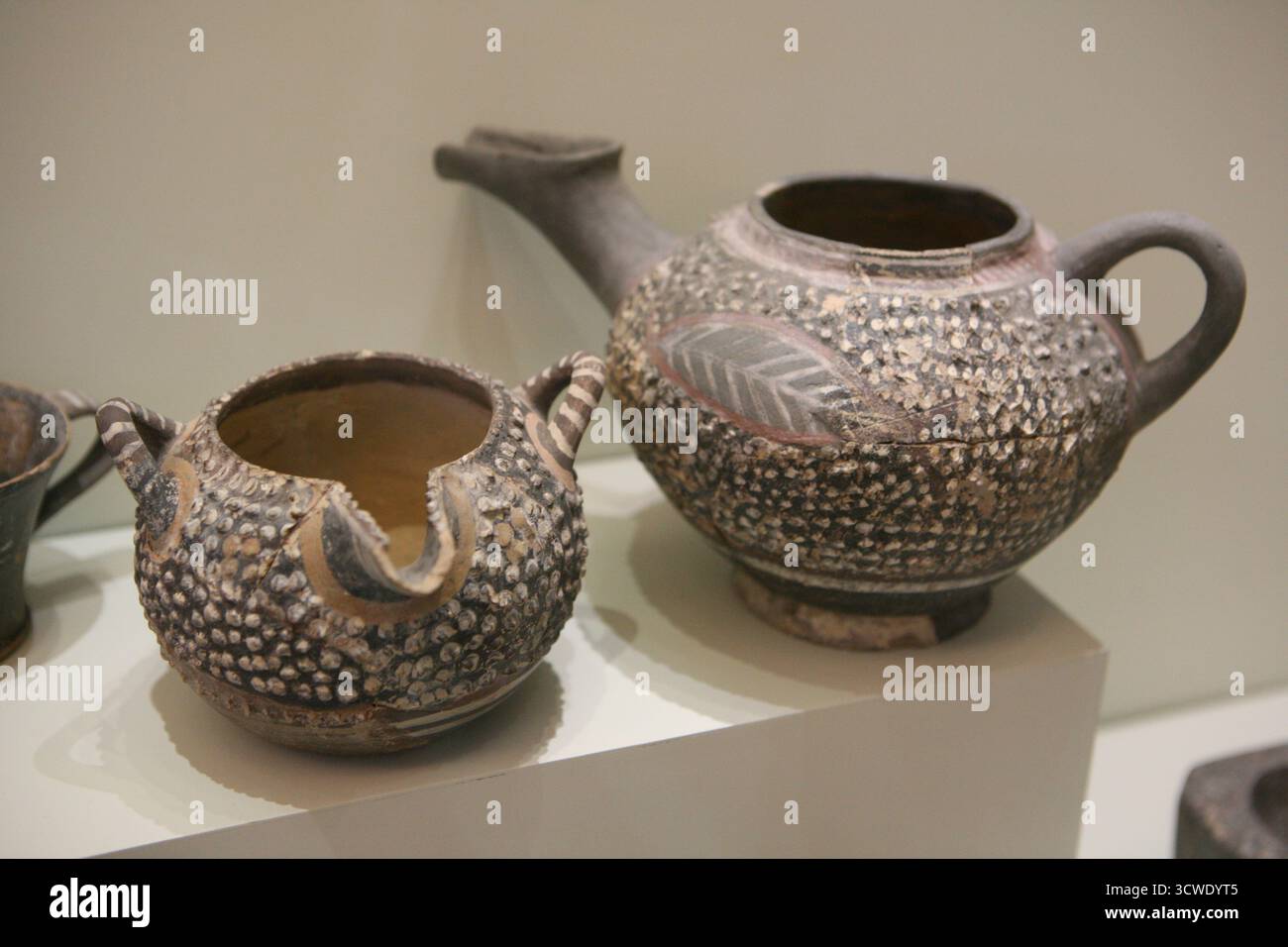 Palatial pottery or Kamares ware. Found Kamares cave. Dated 1900 BC ...