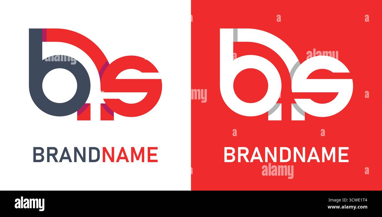 vector letter bs flat logo design Stock Vector Image & Art - Alamy