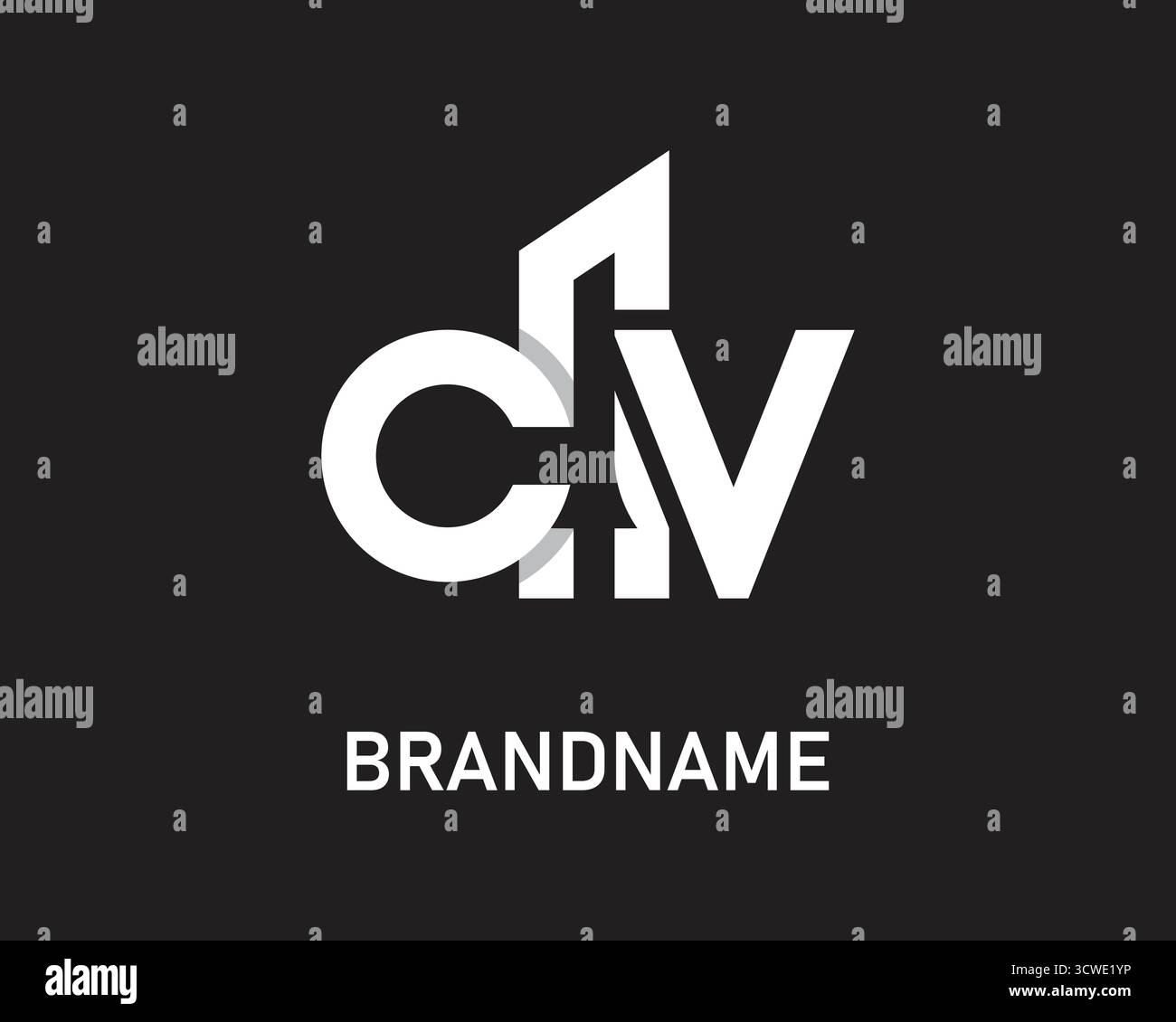 Letter cv logo design template Stock Vector Image & Art - Alamy