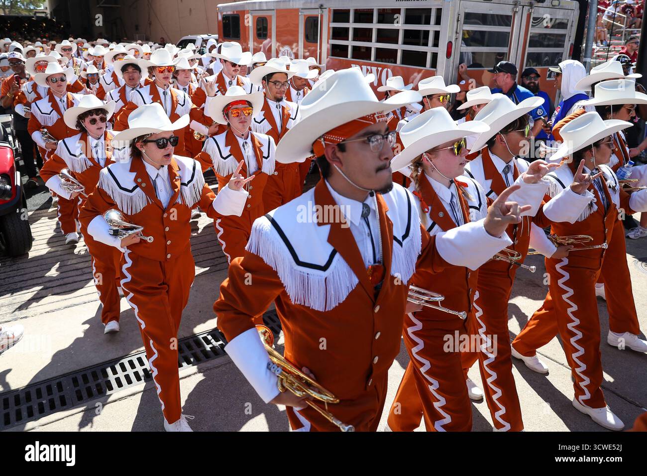 October 11, 2025: The Texas band arrives prior to the Allstate Red ...