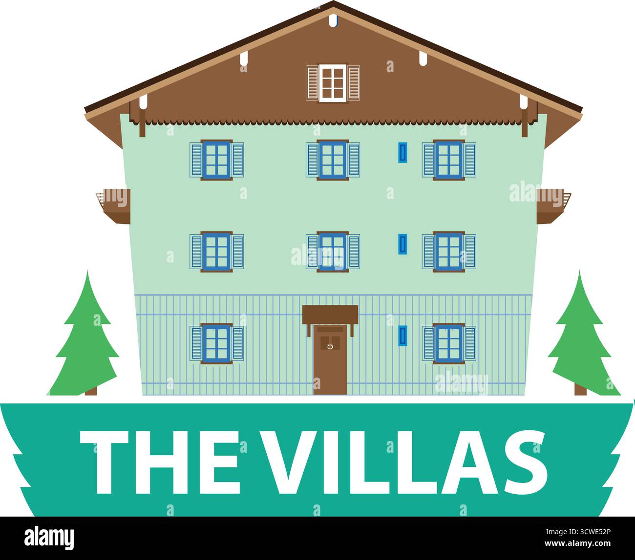 Elegant villa logo representing luxury housing and modern residential ...