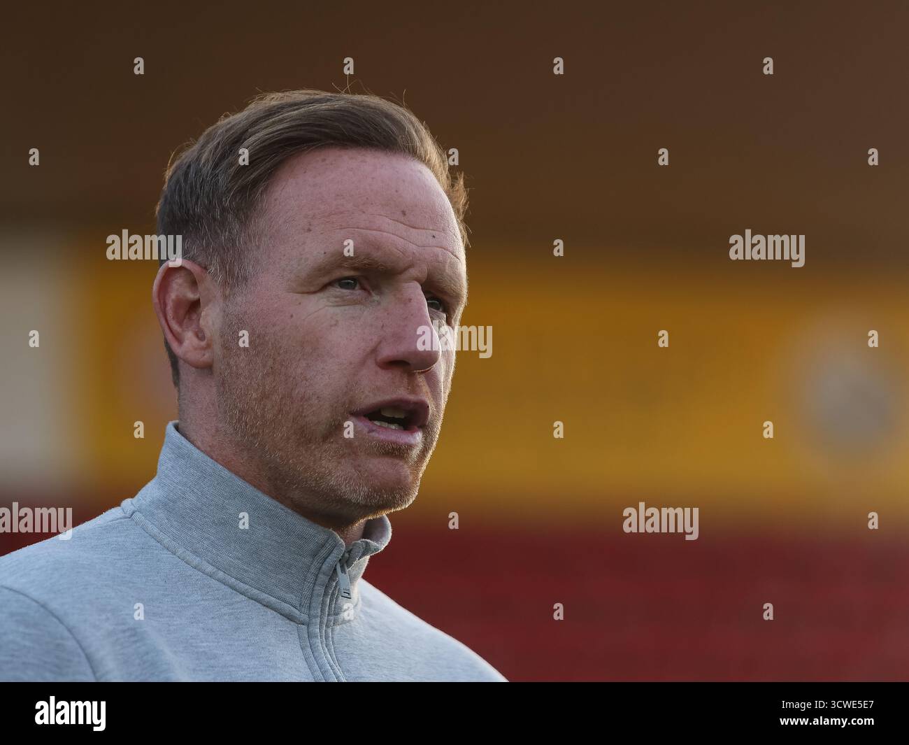 WOKING, ENGLAND - OCTOBER 11: Brackley Town manager Gavin Cowan during ...