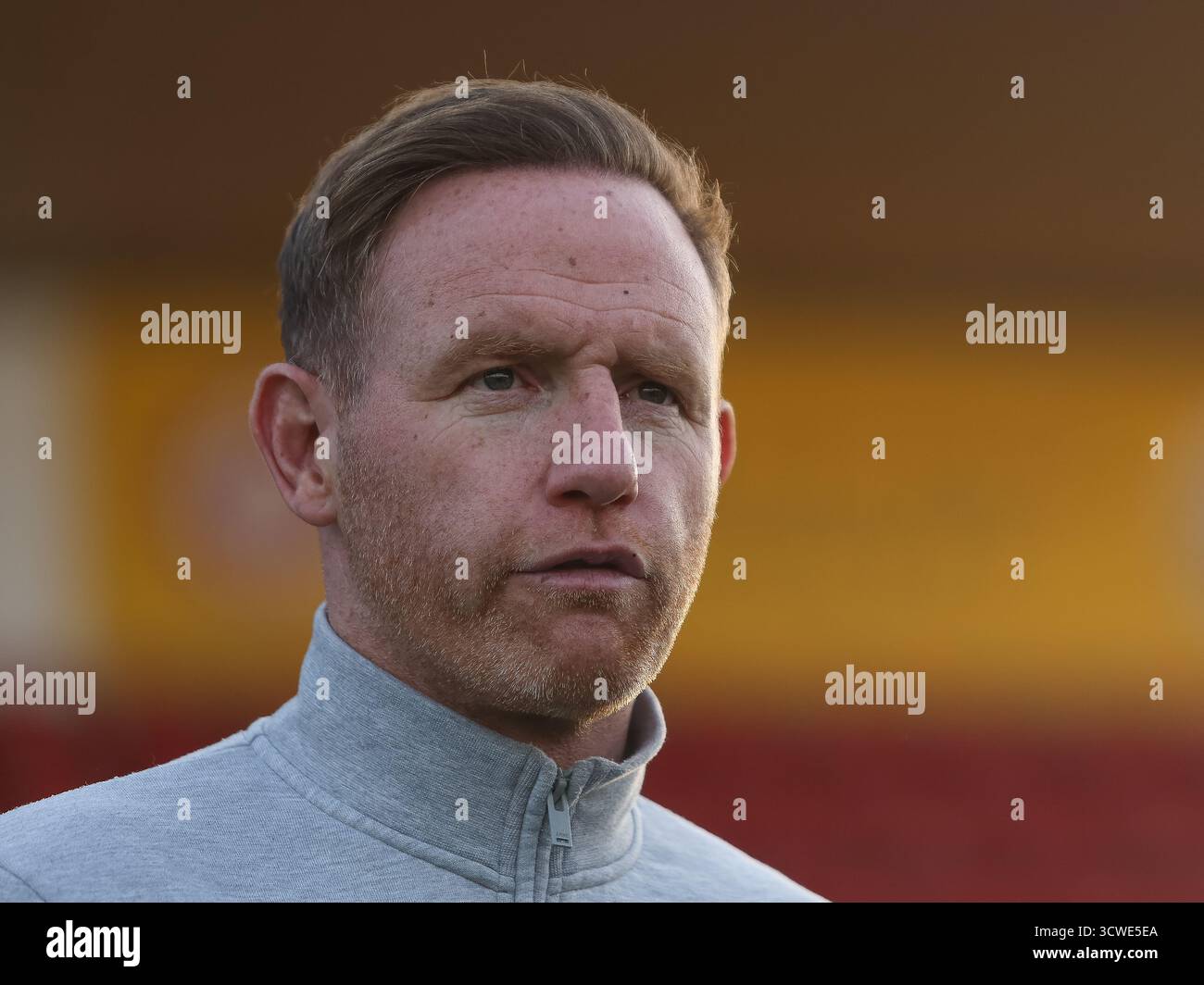 WOKING, ENGLAND - OCTOBER 11: Brackley Town manager Gavin Cowan during ...