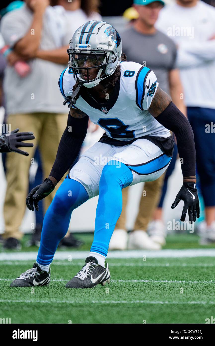 Carolina Panthers cornerback Jaycee Horn (8) plays during an NFL ...