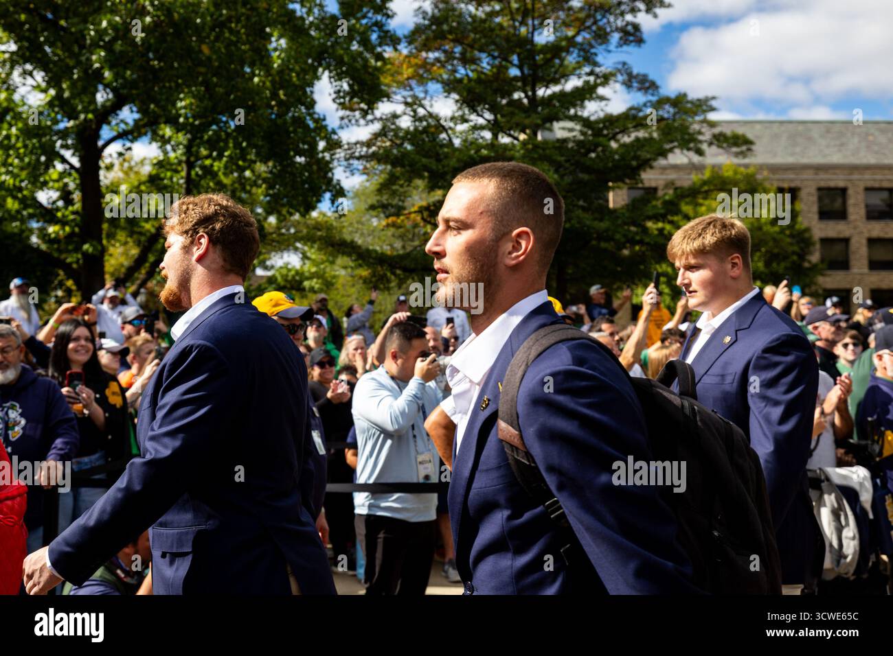 October 11, 2025: Notre Dame quarterback CJ Carr (13) during the player ...