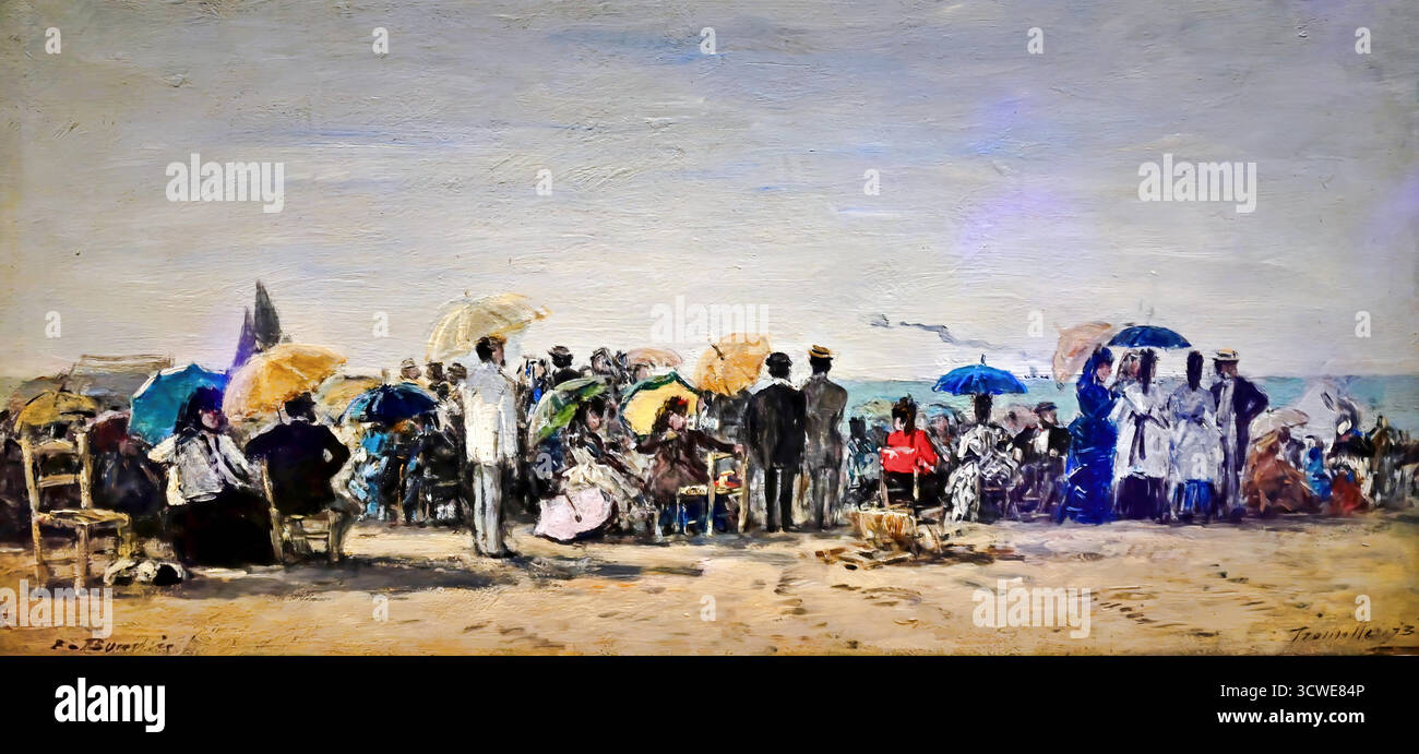 Eugene Boudin - Beach at Trouville 1873 Stock Vector Image & Art - Alamy