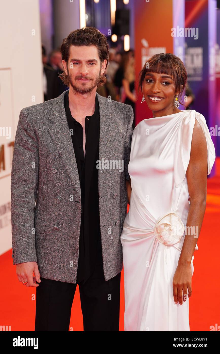 Andrew Garfield and Ayo Edebiri attend the screening of After The Hunt ...