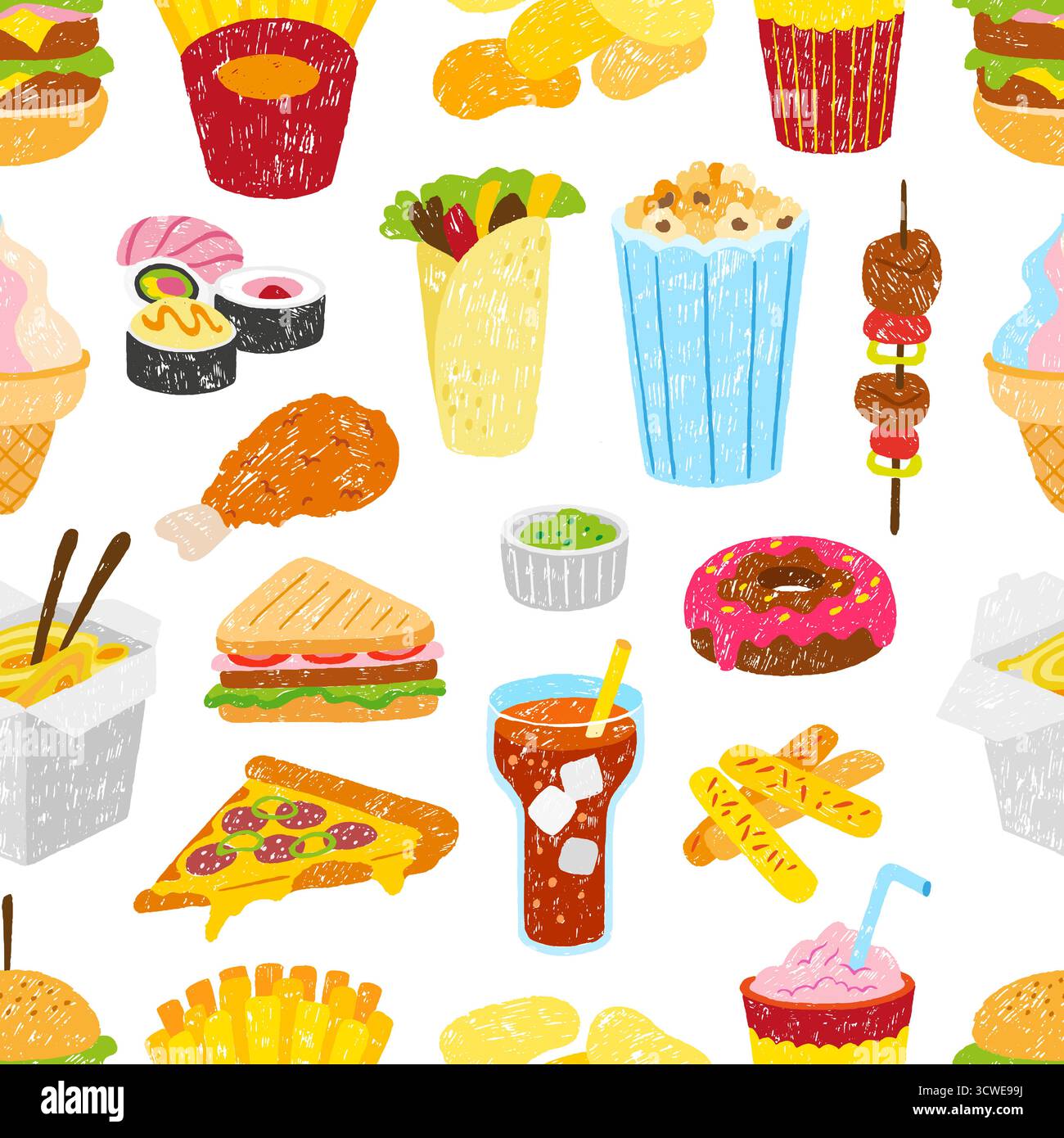 Sushi with popcorn Stock Vector Images - Alamy