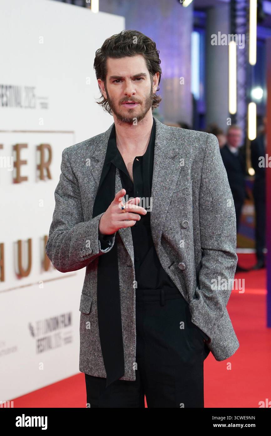 Andrew Garfield poses for photographers upon arrival at the premiere of ...