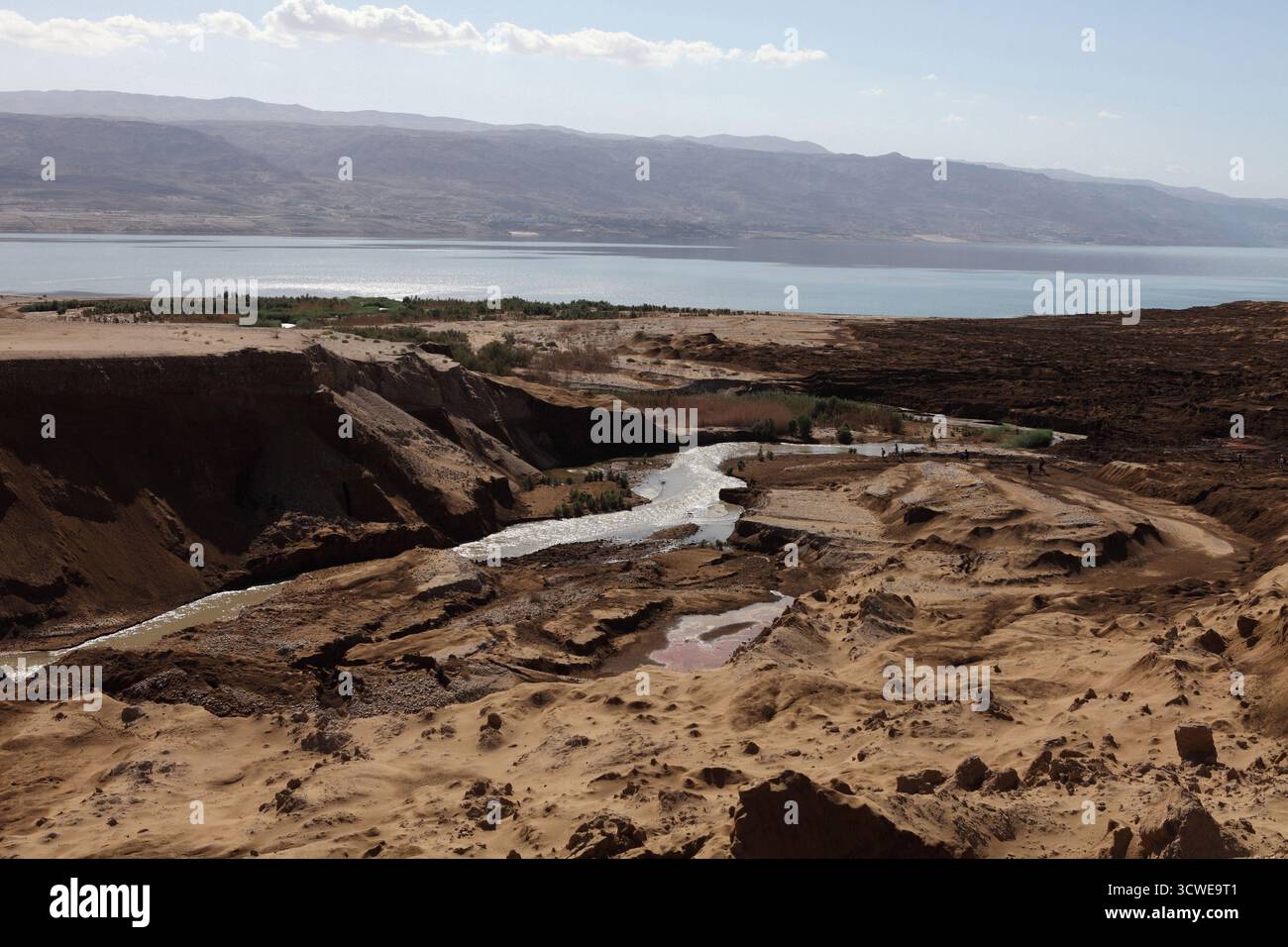Meander of the Jordan River, border of Jordan & Israel, the river ...