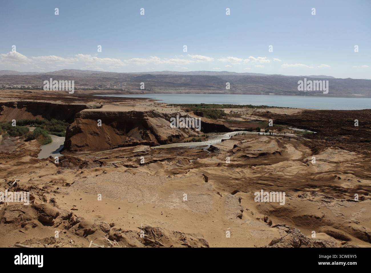 Meander of the Jordan River, border of Jordan & Israel, the river ...