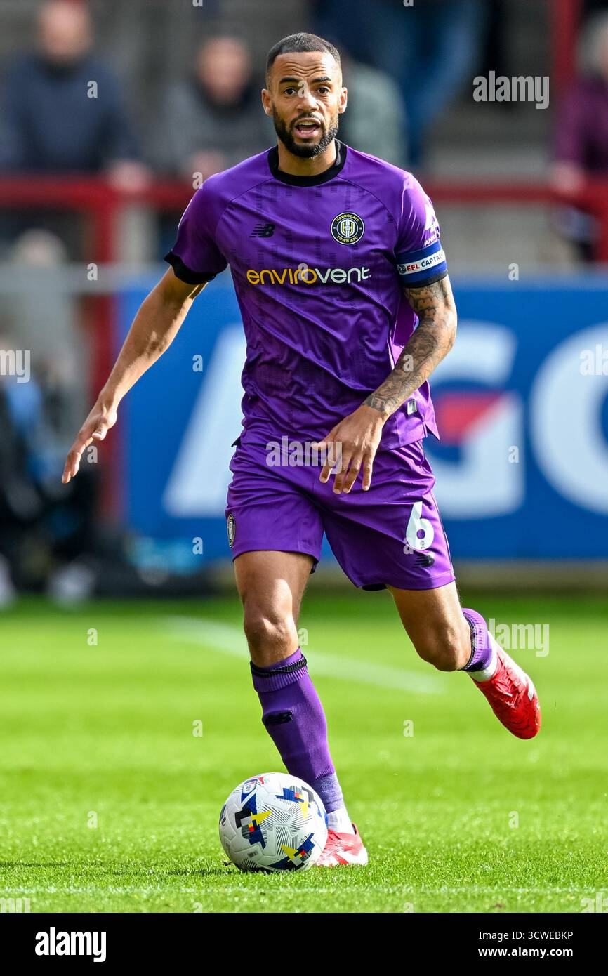 Warren Burrell of Harrogate Town during the Sky Bet League 2 match ...