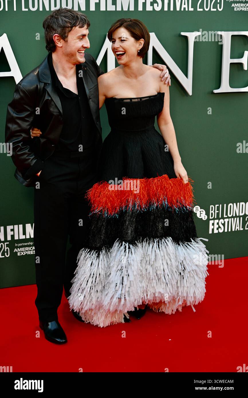 London, UK. Paul Mescal, Jessie Buckley. Hamnet Headline Gala, BFI ...