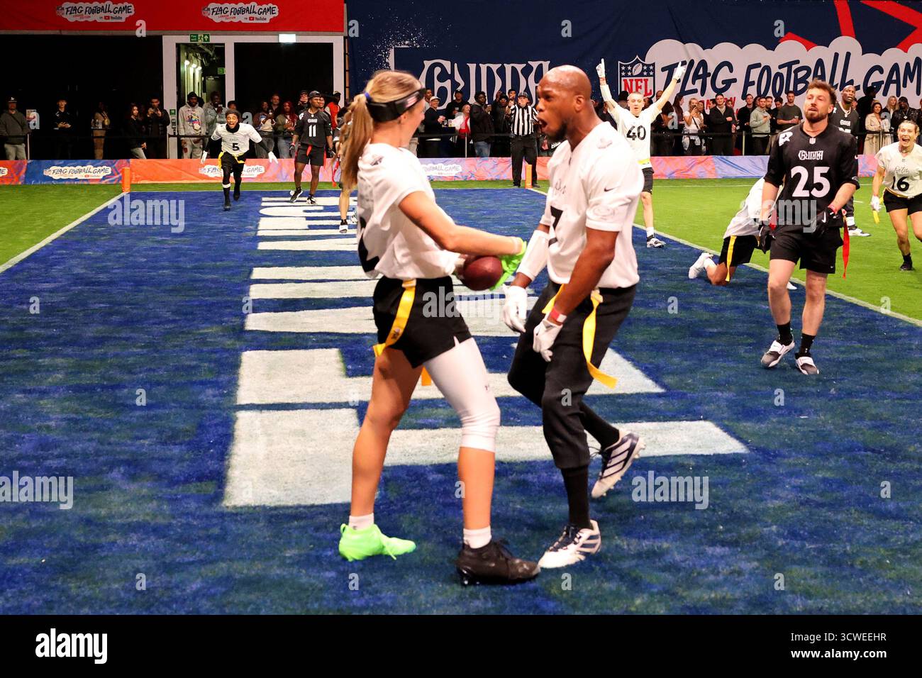 Team Aitch's Ashlea Klam (32) celebrates with Michael 'Venom' Page ...