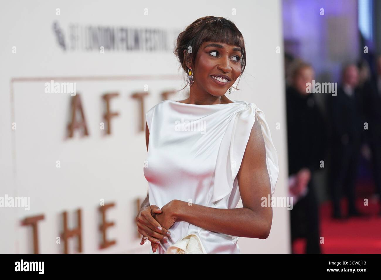 Ayo Edebiri poses for photographers upon arrival at the premiere of the ...