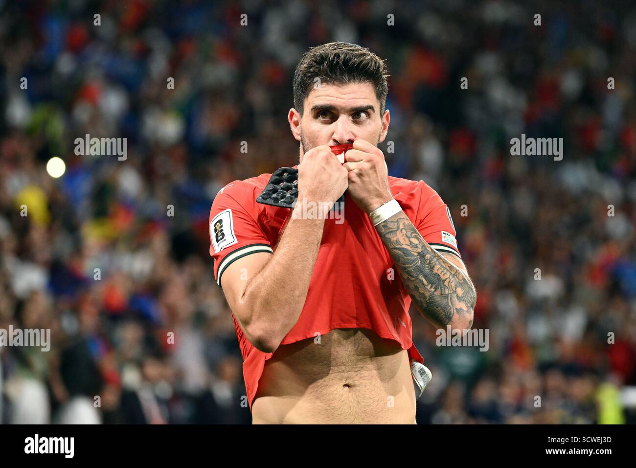 Portugal's Ruben Neves celebrates scoring their side's first goal of ...