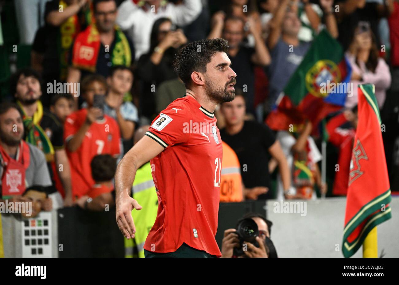 Portugal's Ruben Neves celebrates scoring their side's first goal of ...