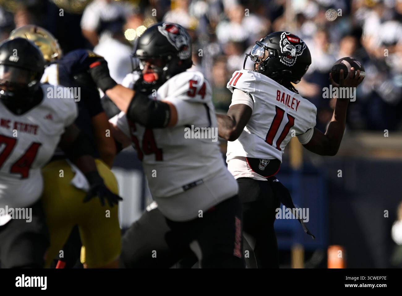 North Carolina State quarterback CJ Bailey (11) prepares to throw a ...