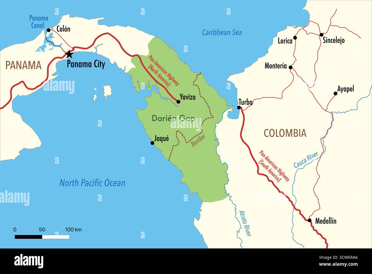 Darien gap Stock Vector Images - Alamy