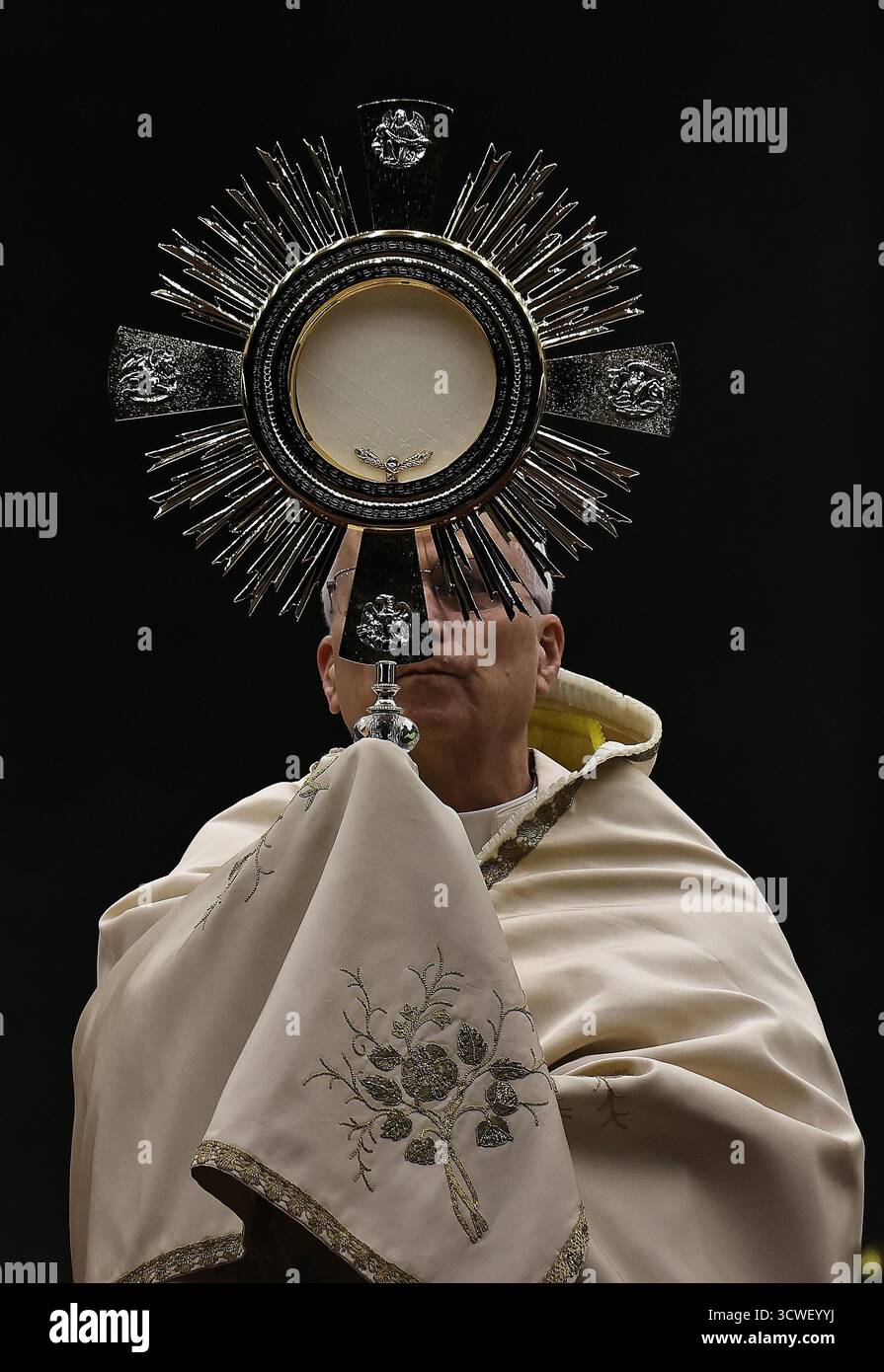October 11, 2025. Vatican City: POPE LEO XIV during the Marian Vigil of ...