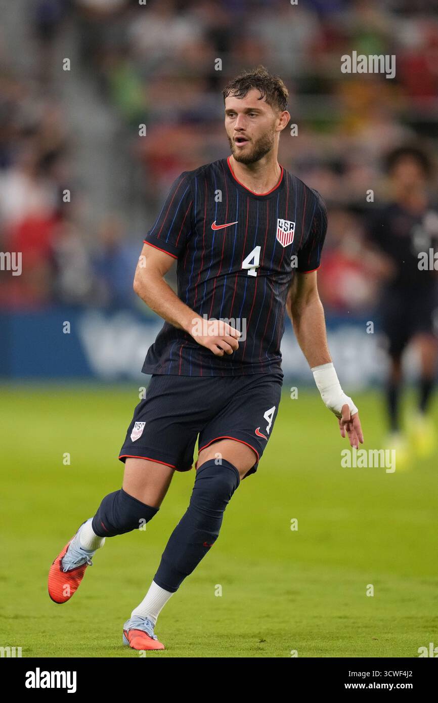 United States midfielder Tyler Adams (4) during the second half of an ...