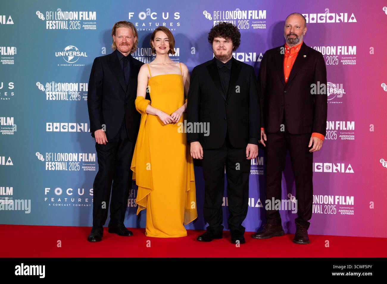 Jesse Plemons, from left, Emma Stone, Aidan Delbis, and director Yorgos ...