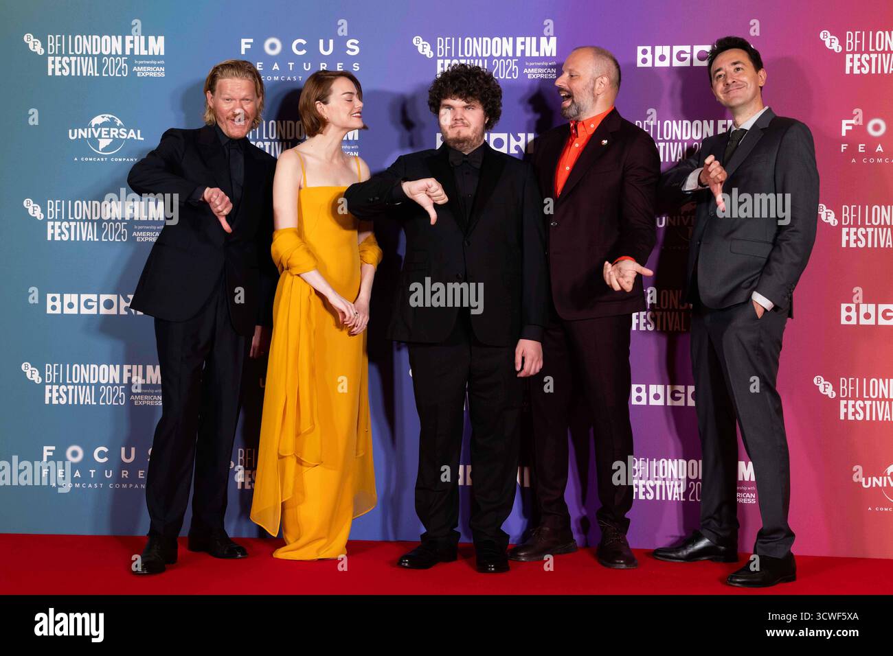 Jesse Plemons, from left, Emma Stone, Aidan Delbis, director Yorgos ...