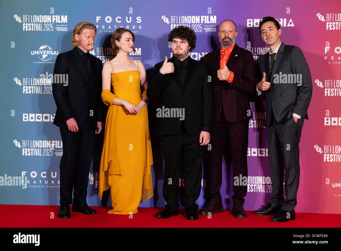 Jesse Plemons, from left, Emma Stone, Aidan Delbis, director Yorgos ...