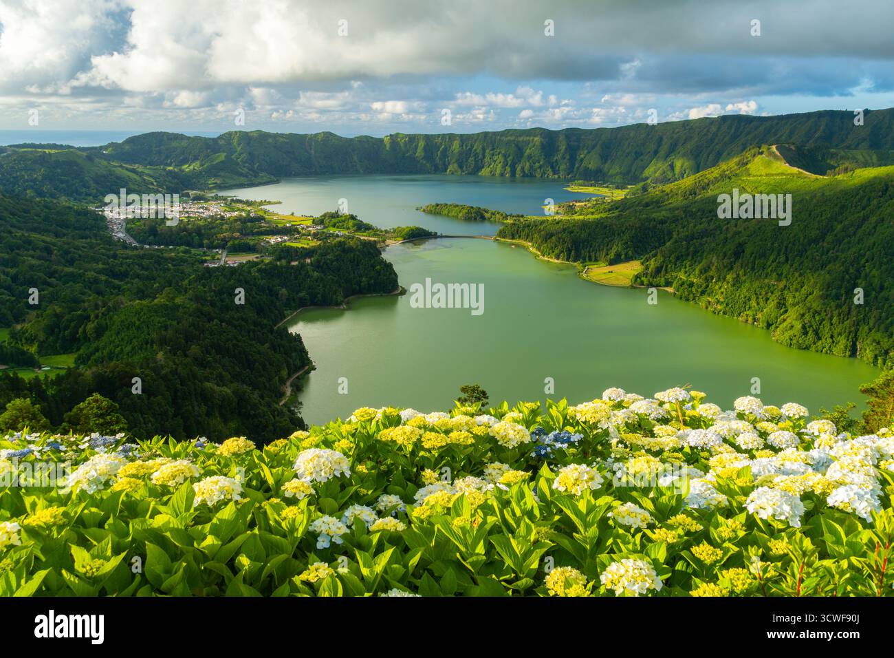 Miradouro da Vista do Rei. Sete Cidades Caldera. Azores, Sao Miguel ...