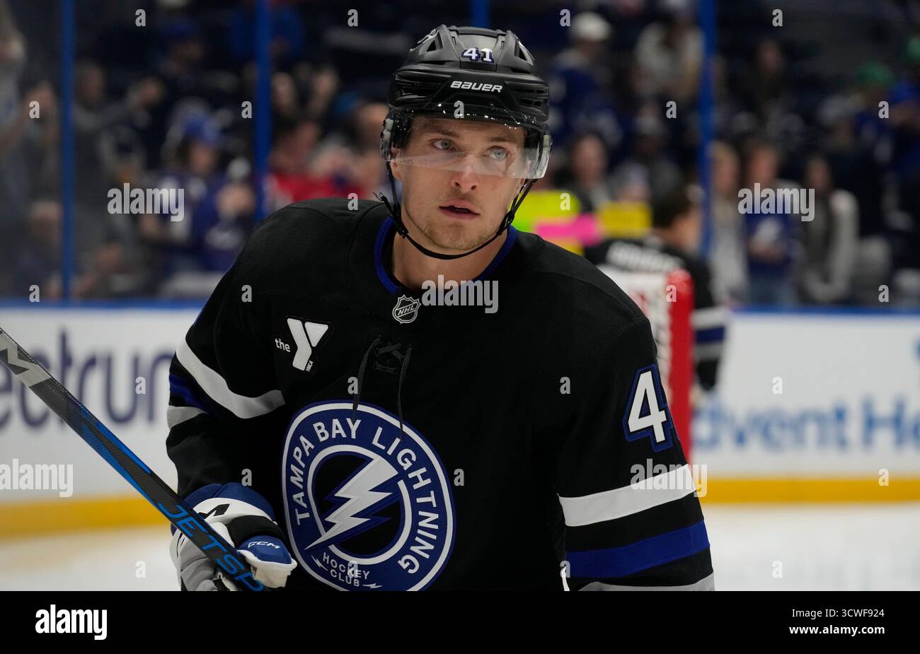 Tampa Bay Lightning right wing Mitchell Chaffee (41) before an NHL ...