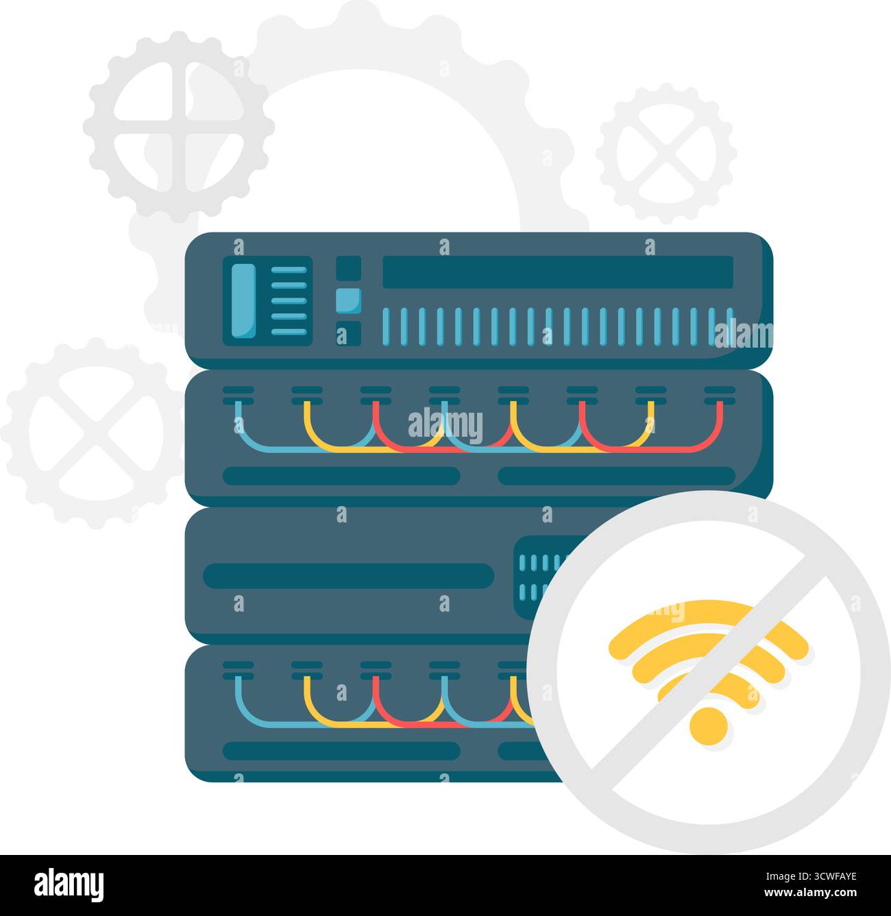 Data server system wifi Cut Out Stock Images & Pictures - Alamy