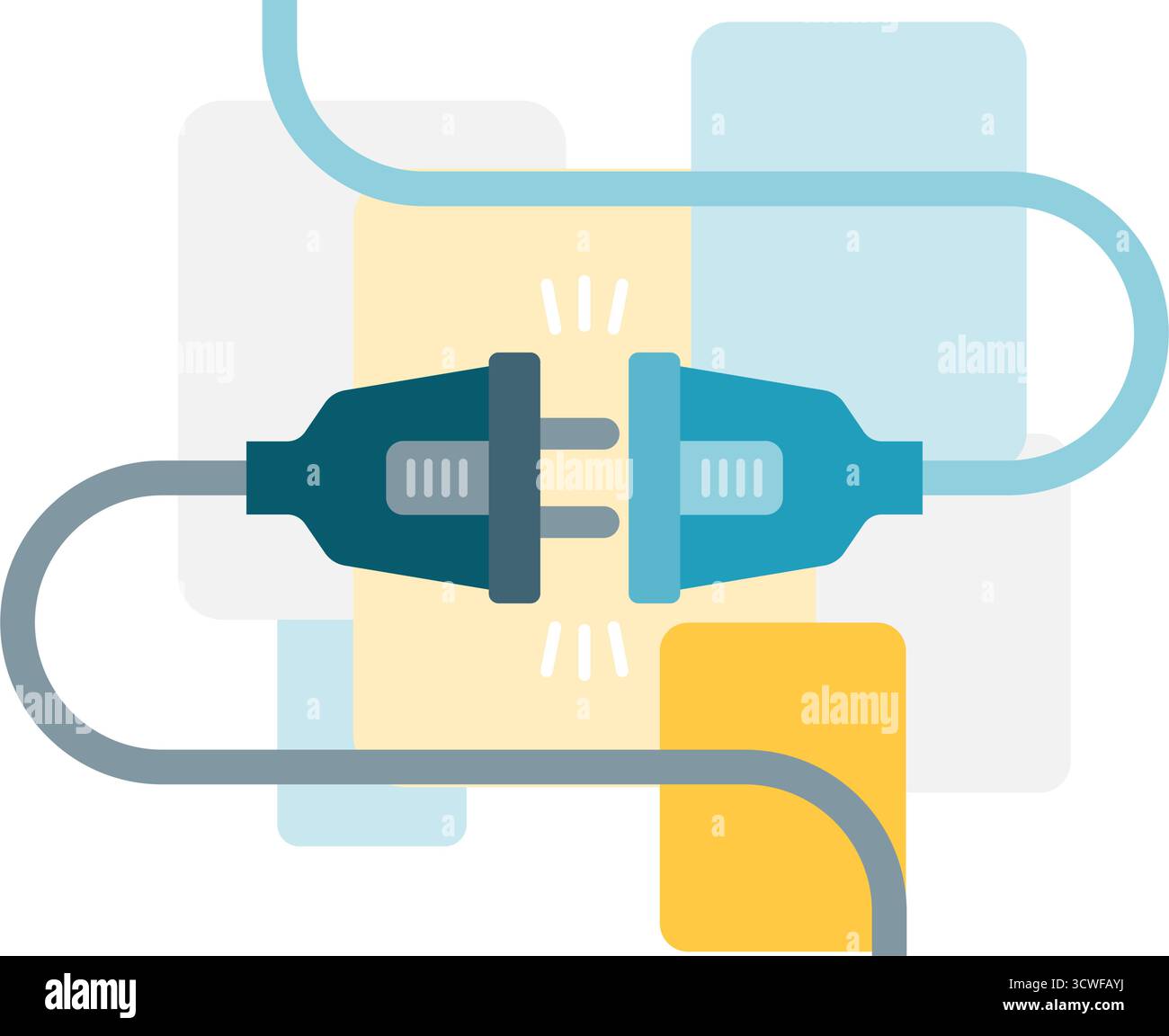 Power cable broken electric Stock Vector Images - Alamy
