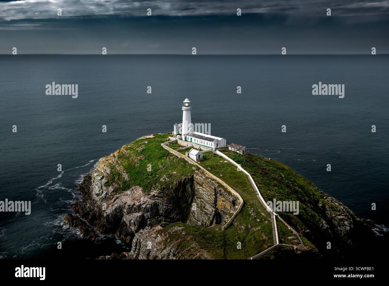 South Stack Island At The Atlantic Coast With South Stack Lighthouse ...