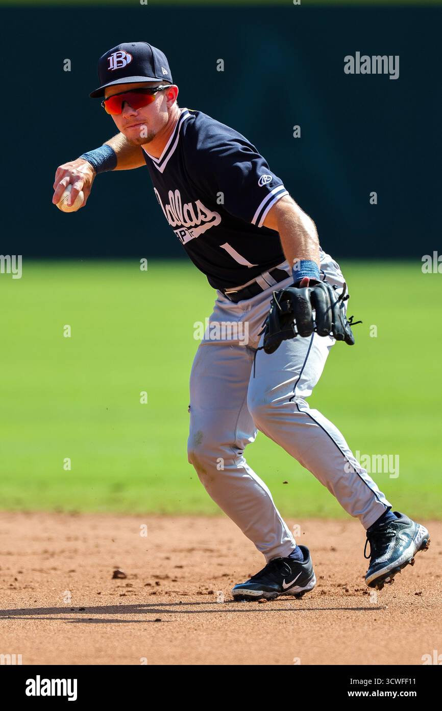 October 11, 2025: DBU infielder Keaton Grady (1) prepares to make a ...