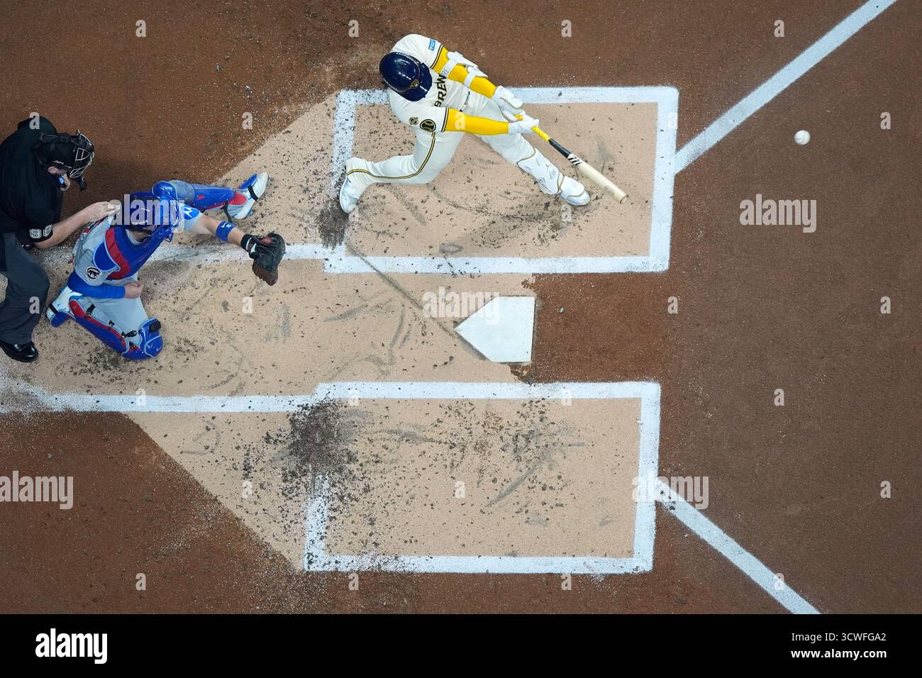 Milwaukee Brewers' William Contreras hits a home run during the first ...