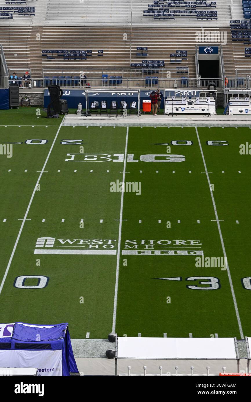 A general view of the field at West Shore Home Field at Beaver Stadium ...