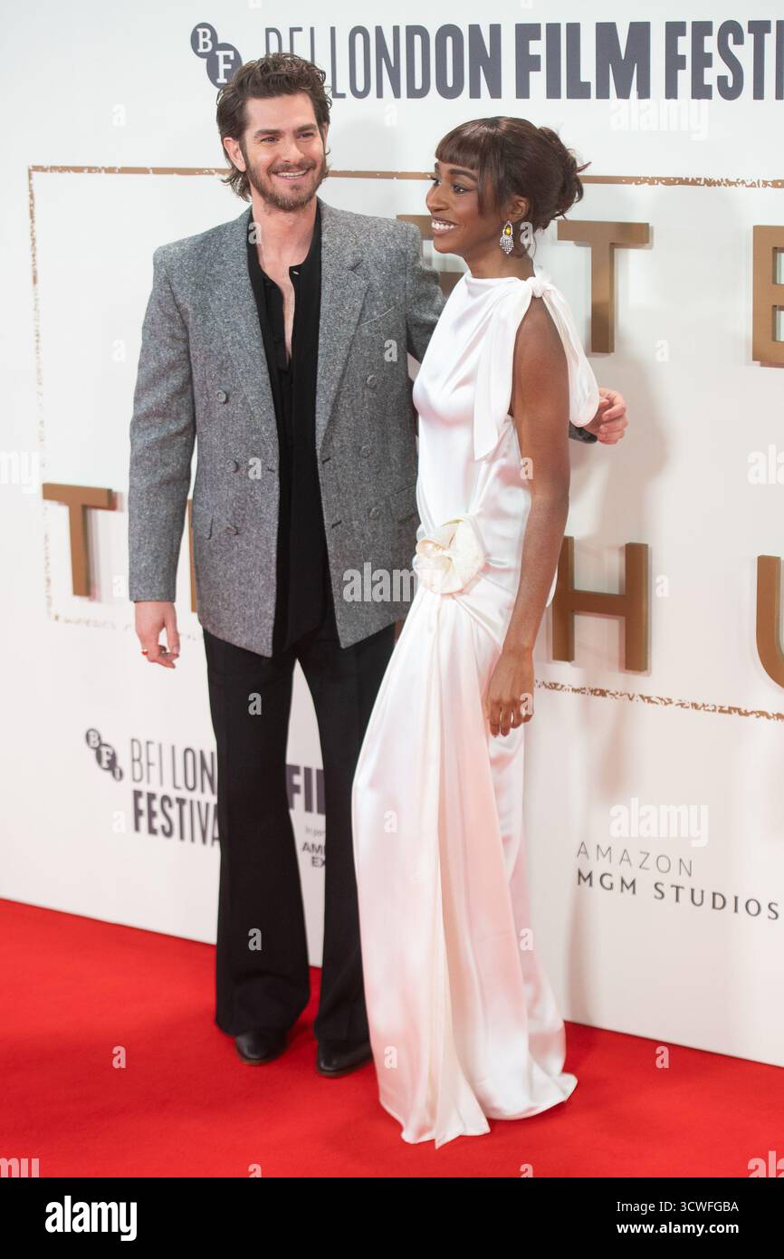 London, UK. 11 Oct, 2025. Pictured: Andrew Garfield and Ayo Edebiri ...