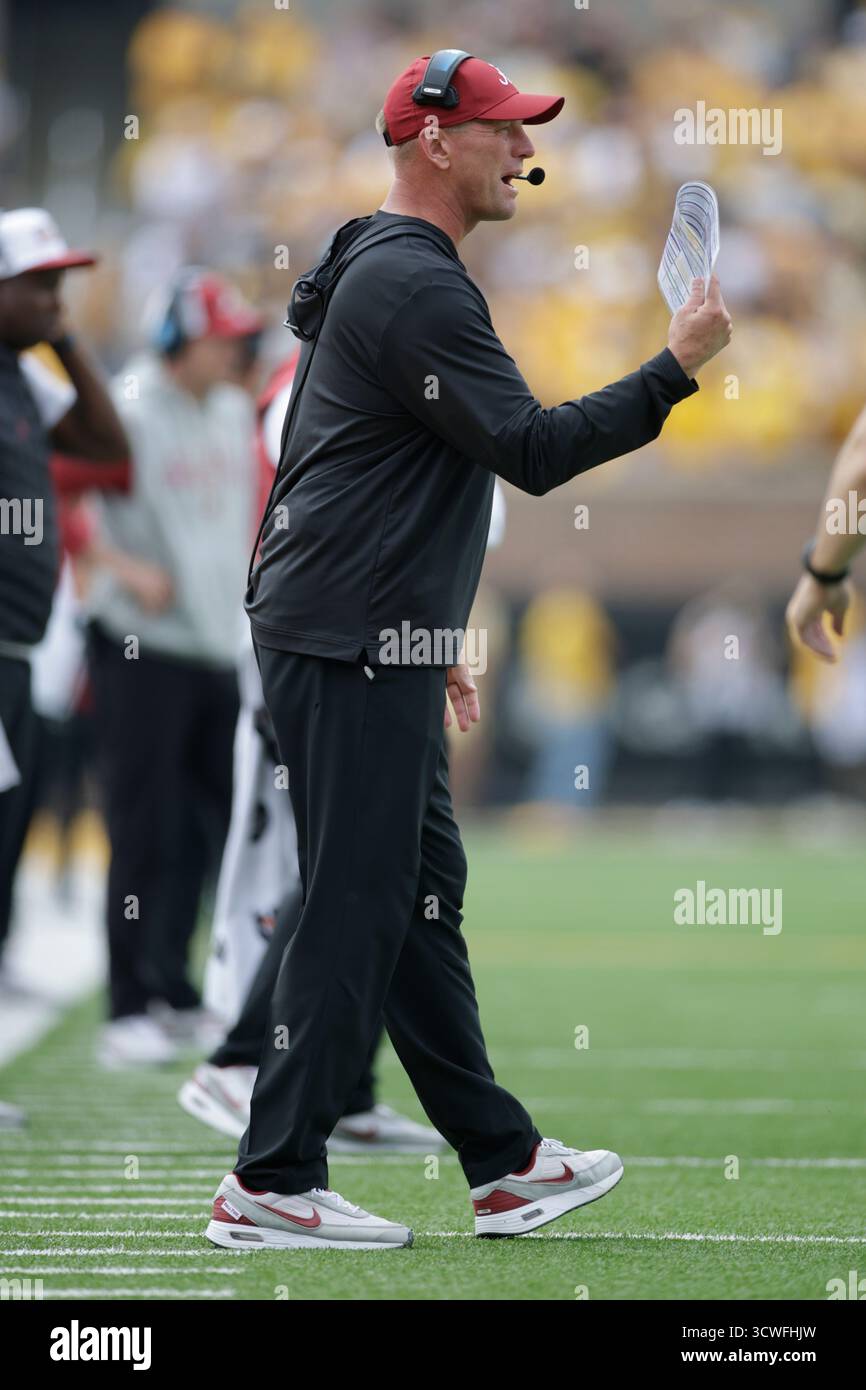 Columbia, MO. USA: Alabama Crimson Tide head coach Kalen DeBoer on the ...