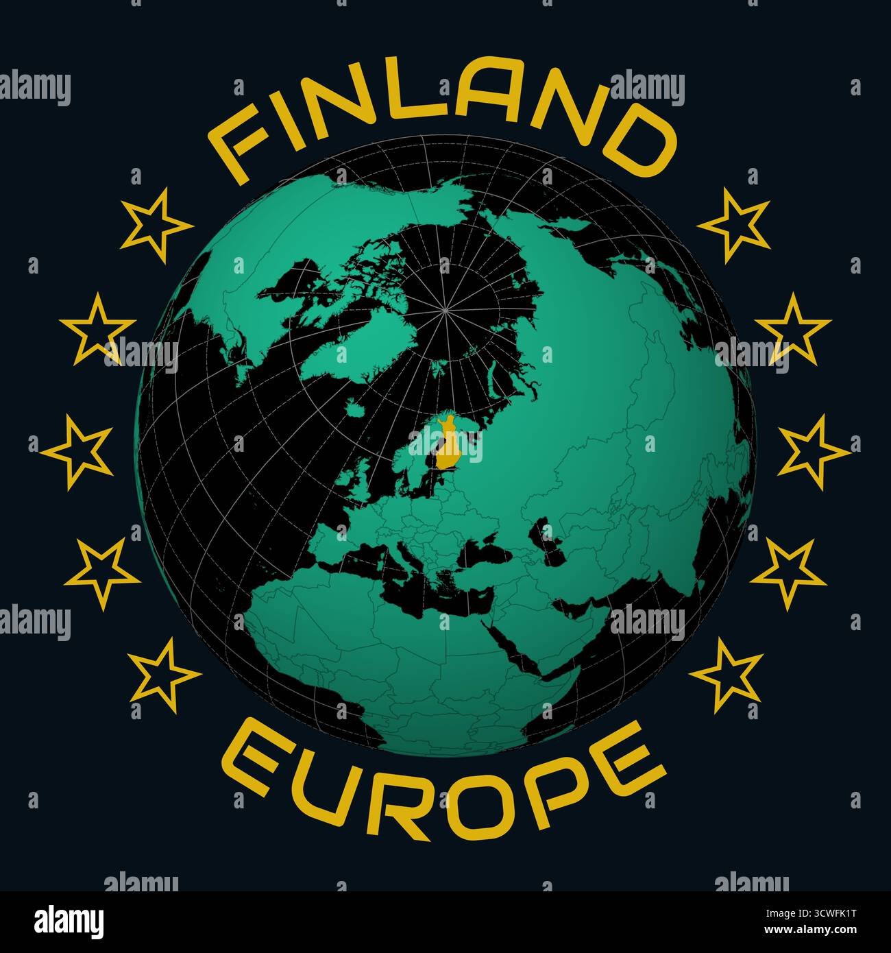 Map finland rivers lakes Stock Vector Images - Alamy