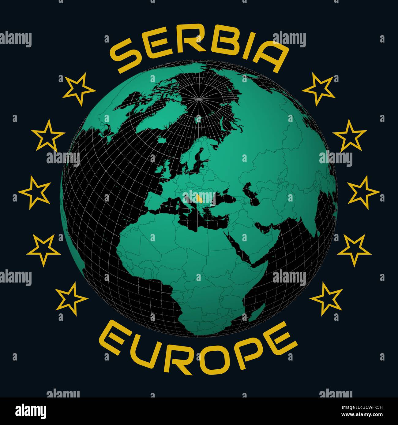 Former yugoslavia map black hi-res stock photography and images - Alamy
