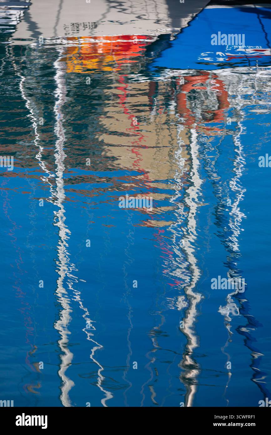 Abstract reflection colorful boat hulls hi-res stock photography and ...